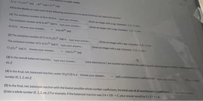 Solved Fill in the blanks to make each of the follow The | Chegg.com