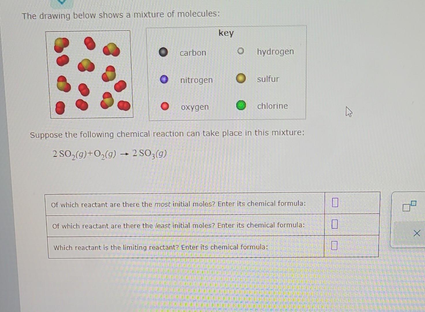 Solved The drawing below shows a mixture of molecules: | Chegg.com