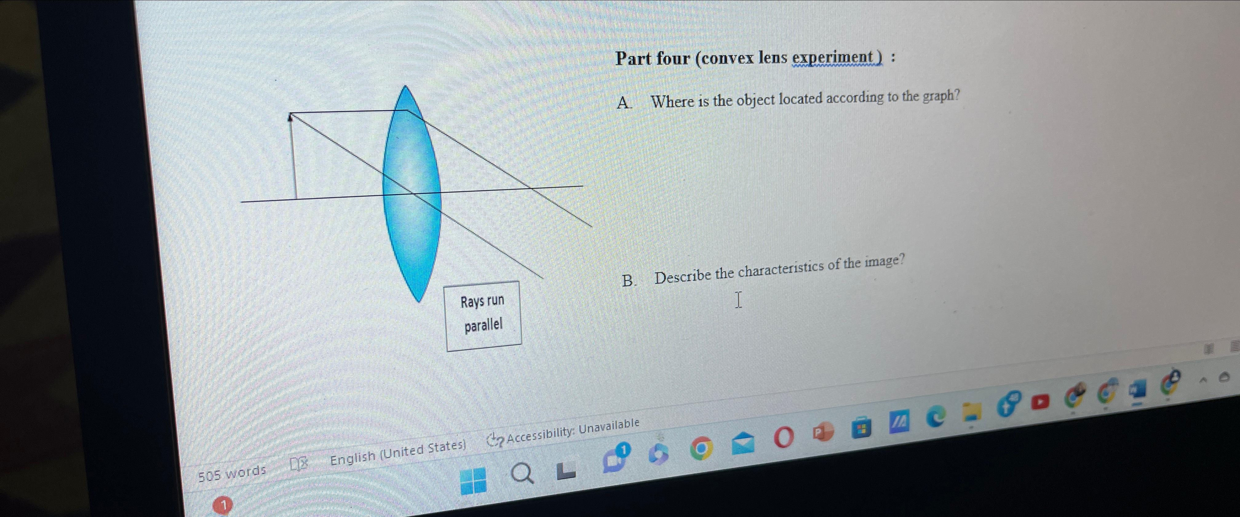 Solved Part four (convex lens experiment) ﻿:A. ﻿Where is the | Chegg.com