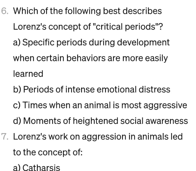 Solved Which of the following best describes Lorenz's | Chegg.com