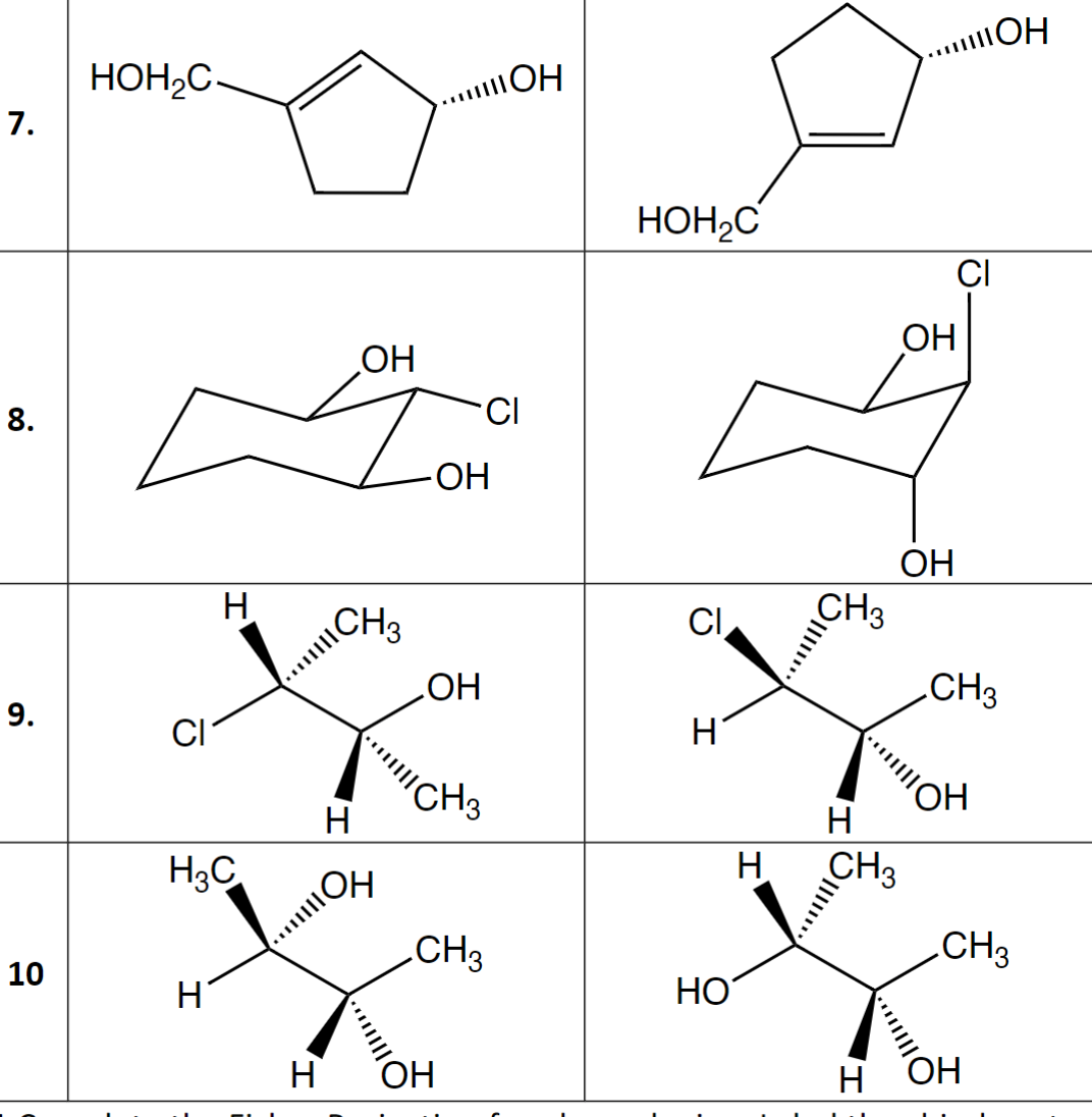 Solved Identify all the meso compounds. label each pair of | Chegg.com