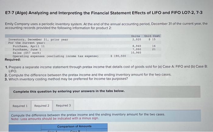 Solved E7-7 (Algo) Analyzing and Interpreting the Financial | Chegg.com