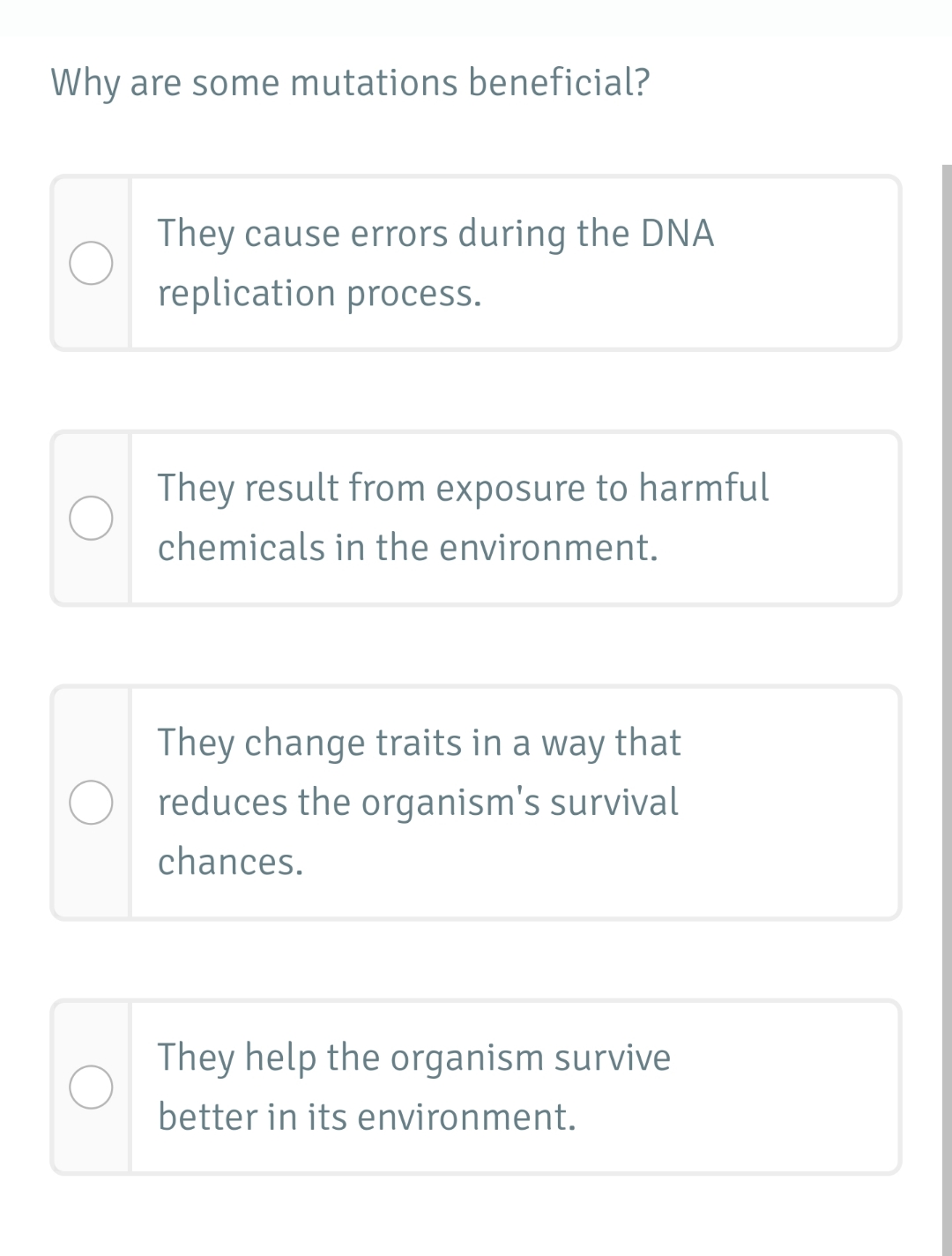 Solved Why are some mutations beneficial?They cause errors | Chegg.com
