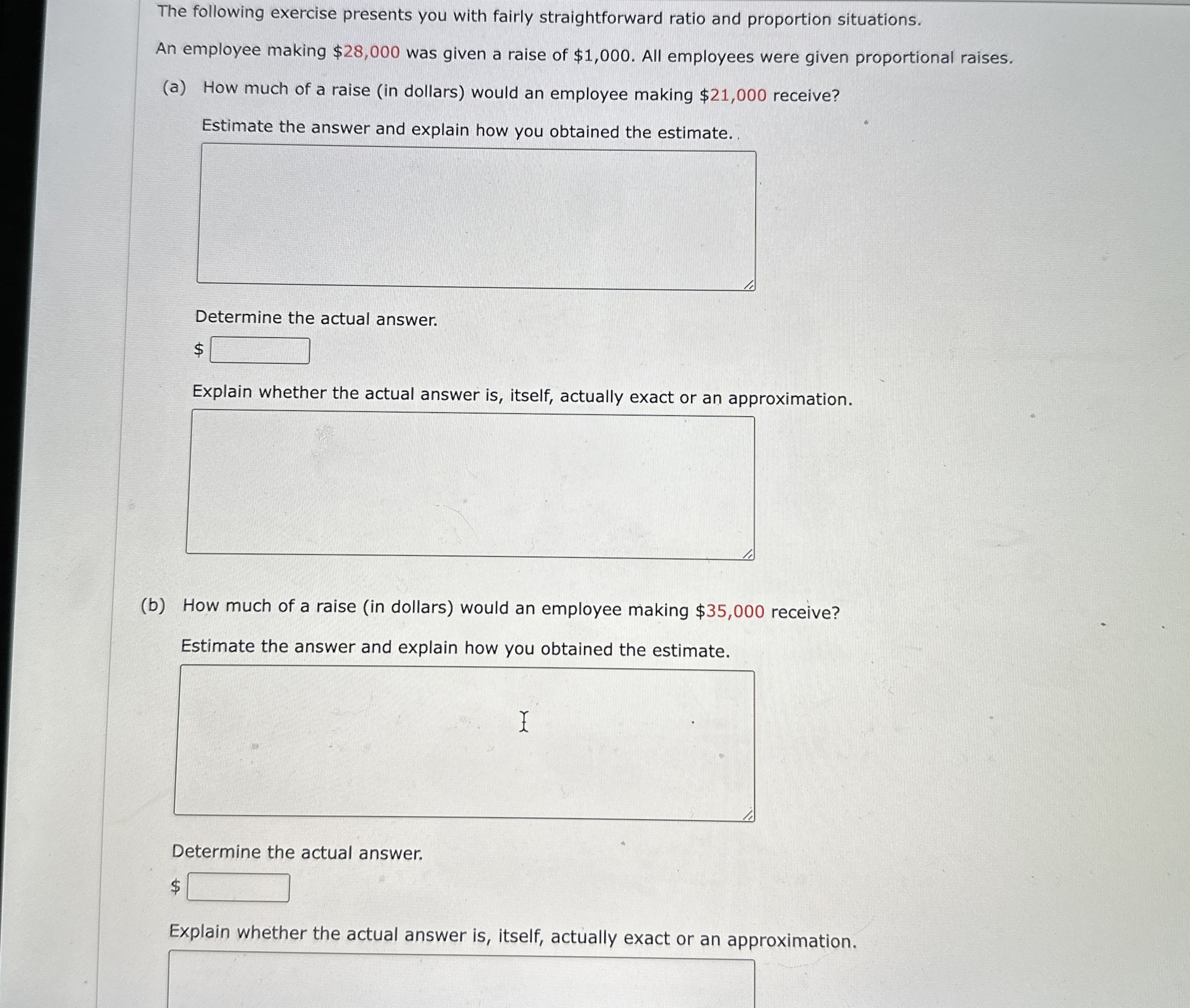 Solved The following exercise presents you with fairly | Chegg.com