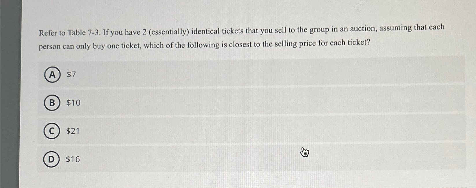 Solved Refer to Table 7-3. ﻿If you have 2 (essentially) | Chegg.com