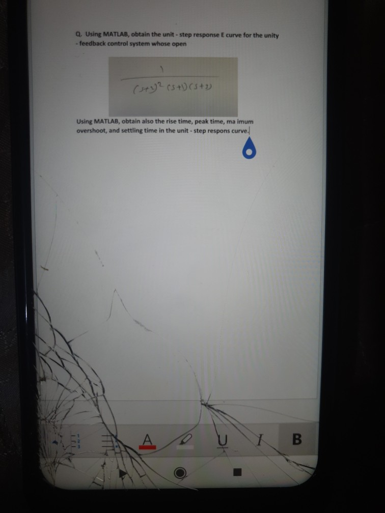 Solved Q. Using MATLAB, obtain the unit - step response E | Chegg.com