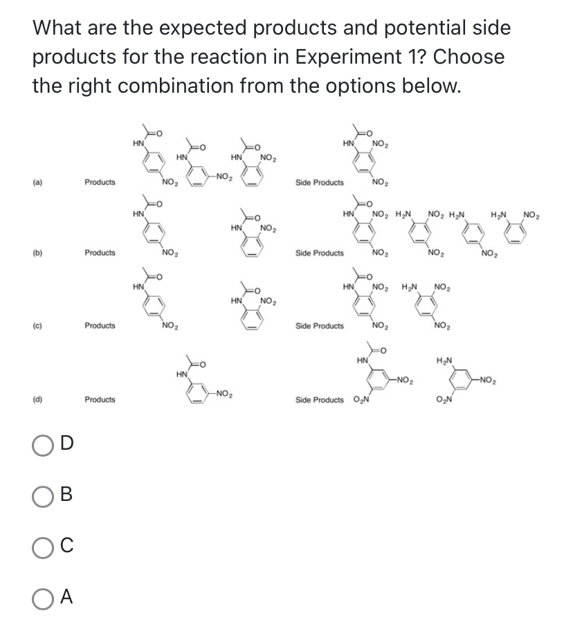 What are the expected products and potential side | Chegg.com