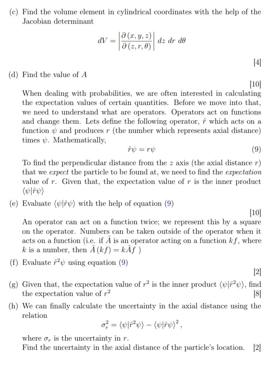 Solved A particle exists in three dimensions and is trapped | Chegg.com