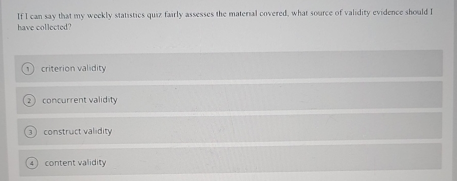 Solved If I can say that my weekly statistics quiz fairly | Chegg.com