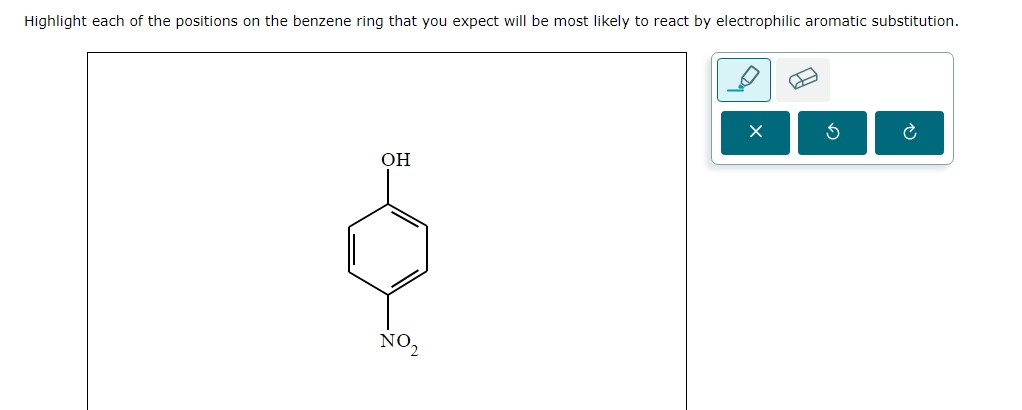 Solved Highlight each of the positions on the benzene ring | Chegg.com