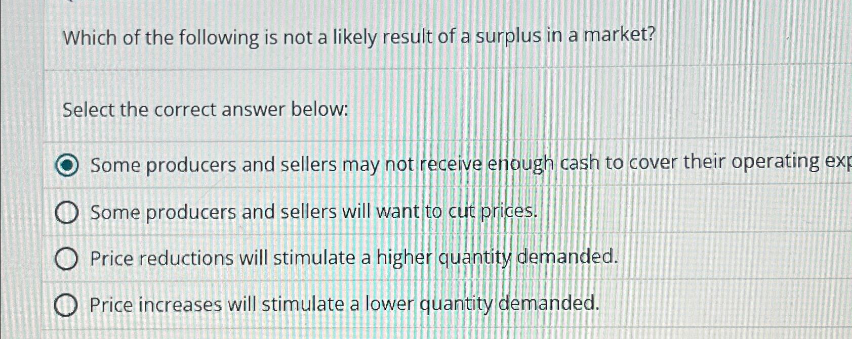 Solved Which of the following is not a likely result of a | Chegg.com