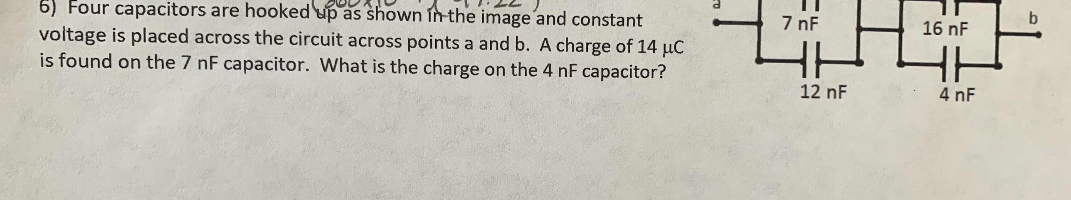 Solved Four capacitors are hooked up as shown inthe image | Chegg.com