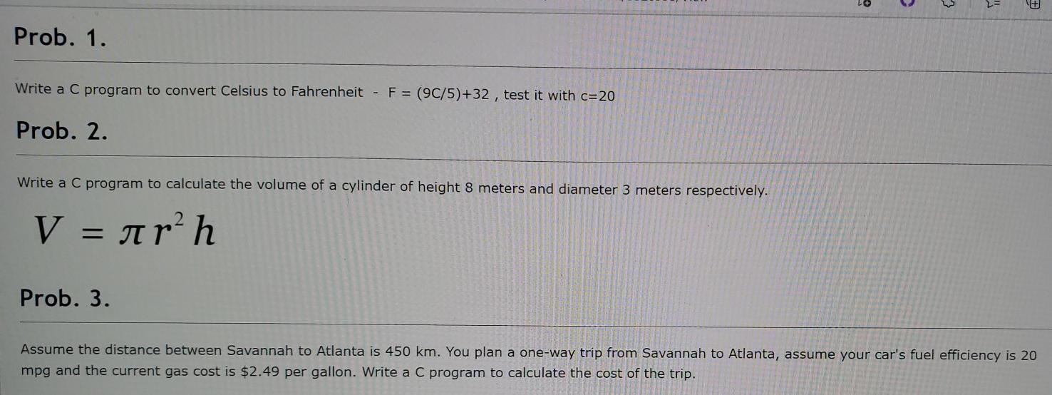Solved Need help generating writing three simple codes in | Chegg.com