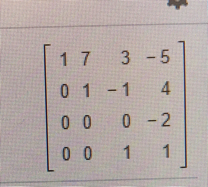 Augmented Matrix Augmented Matrix