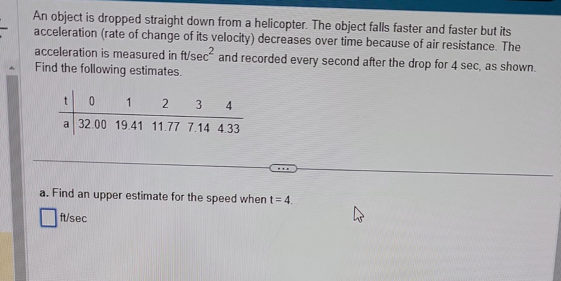Solved An object is dropped straight down from a helicopter. | Chegg.com