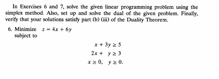 Solved In Exercises 6 And 7 Solve The Given Linear