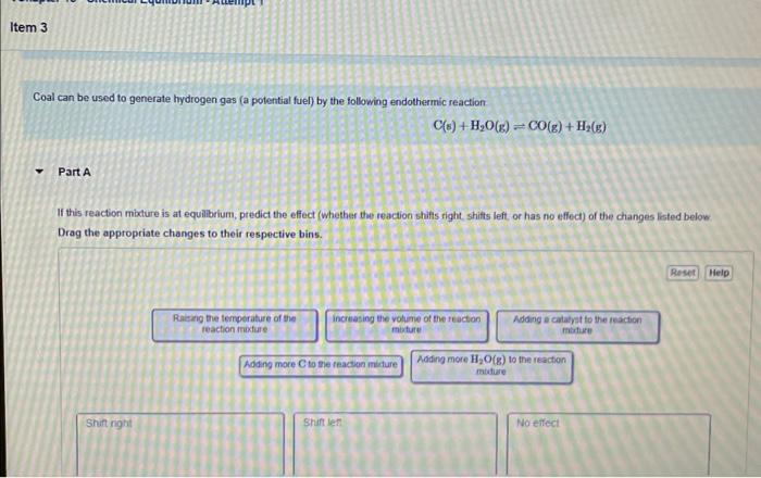 Solved Coal can be used to generate hydrogen gas (a | Chegg.com