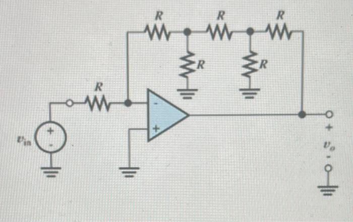 Solved R R R W w w R. R vi R om Vin V 1 Determine the | Chegg.com