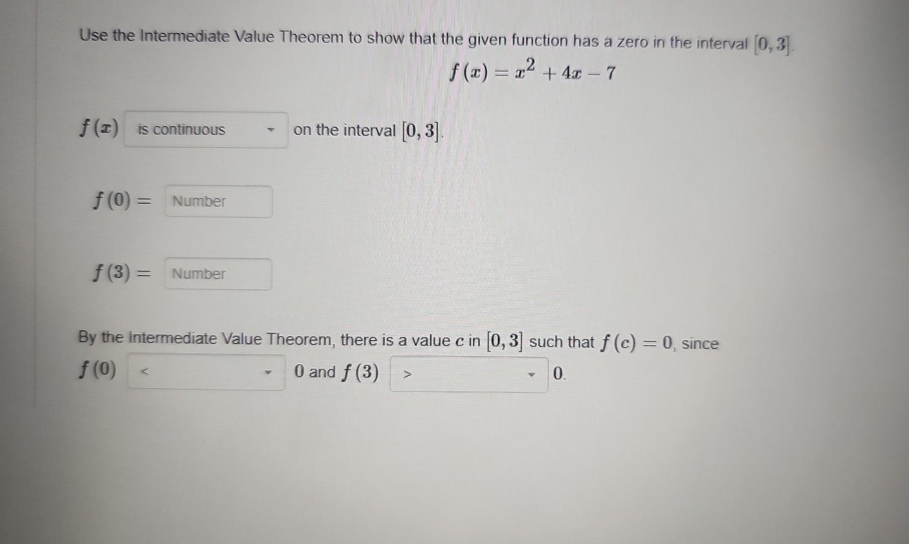 Solved Use the Intermediate Value Theorem to show that the | Chegg.com