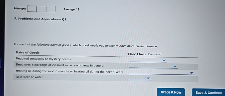 Solved Attempts ﻿Average ?17. ﻿Problems and Applications | Chegg.com