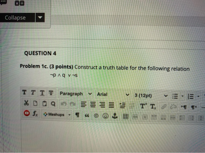 Solved Collapse QUESTION 4 Problem 1c. (3 points) Construct | Chegg.com