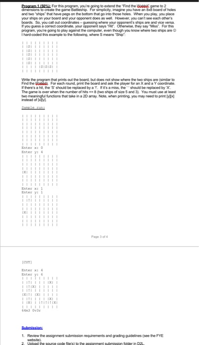 Solved Program 1 For this program, you're going to extend | Chegg.com