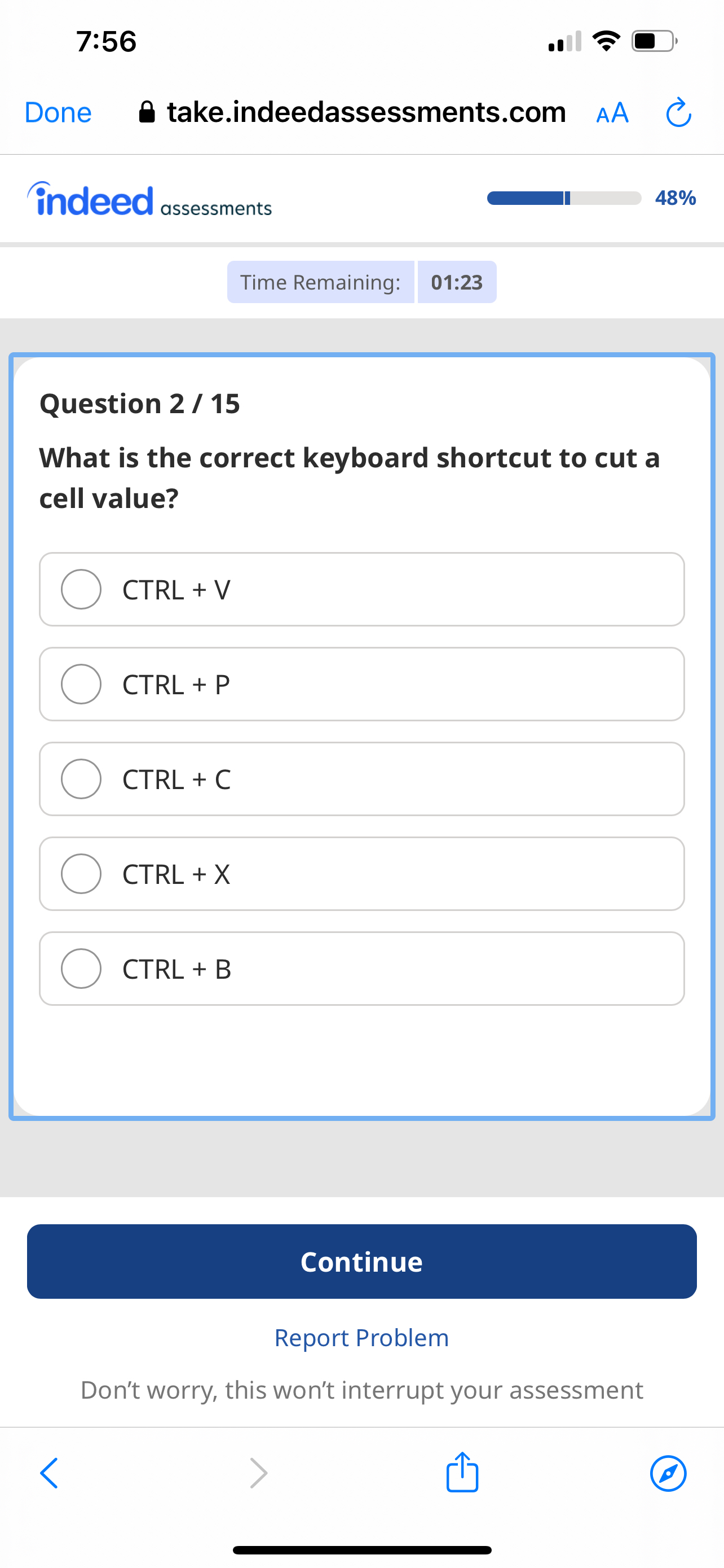 Solved 7:56Done take.indeedassessments.com AAindeco | Chegg.com