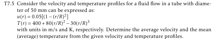 Solved T7.5 ﻿Consider the velocity and temperature profiles | Chegg.com