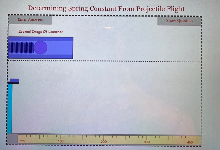 Solved Determining Spring Constant From Projectile Flight In