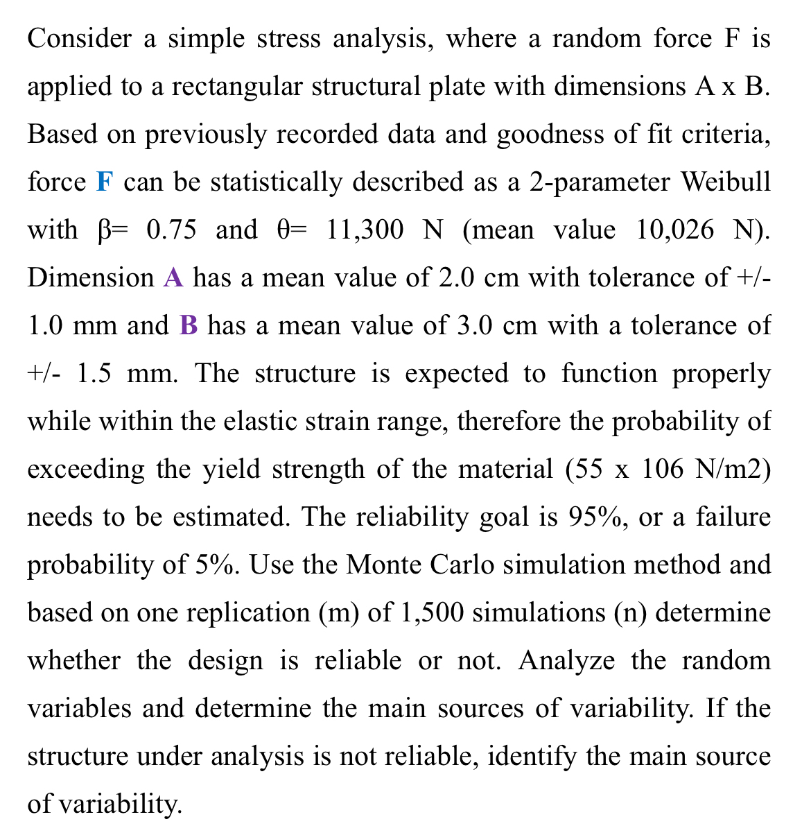 Solved Consider a simple stress analysis, where a random | Chegg.com
