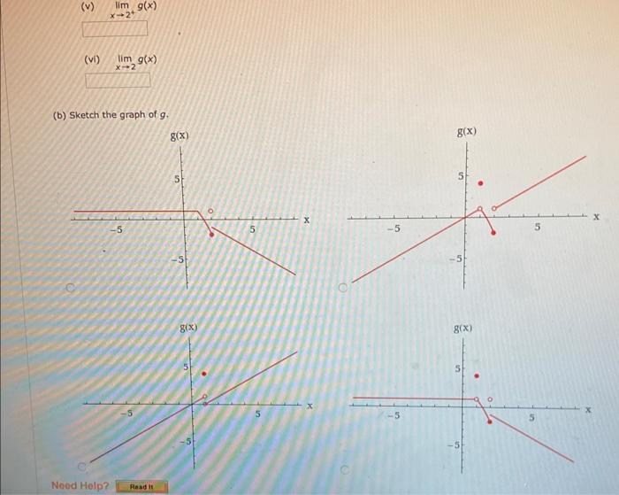 Solved g(x)=⎩⎨⎧x42−x2x−1 if x