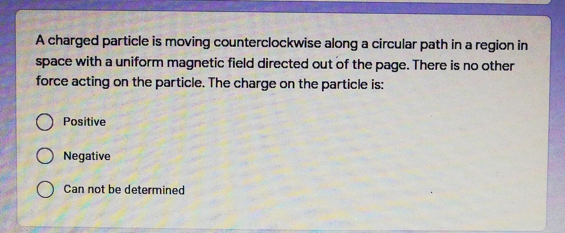 Solved A charged particle is moving counterclockwise along a | Chegg.com