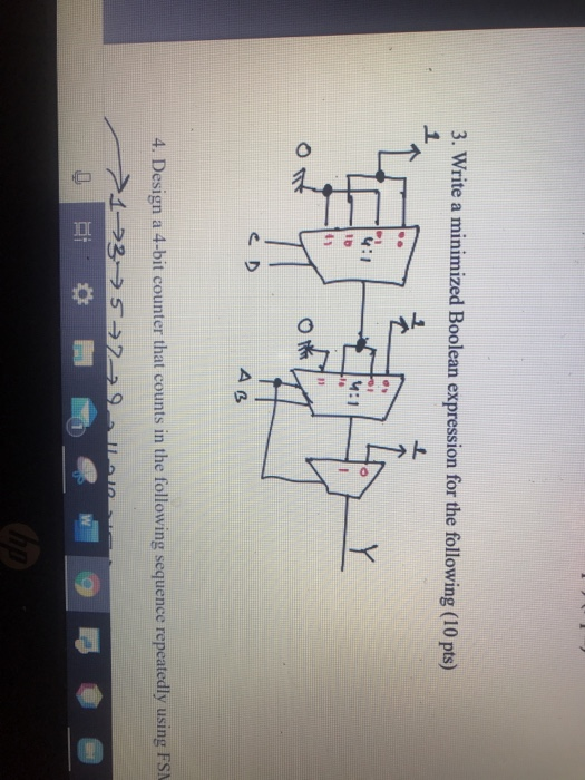 Solved 3. Write a minimized Boolean expression for the | Chegg.com