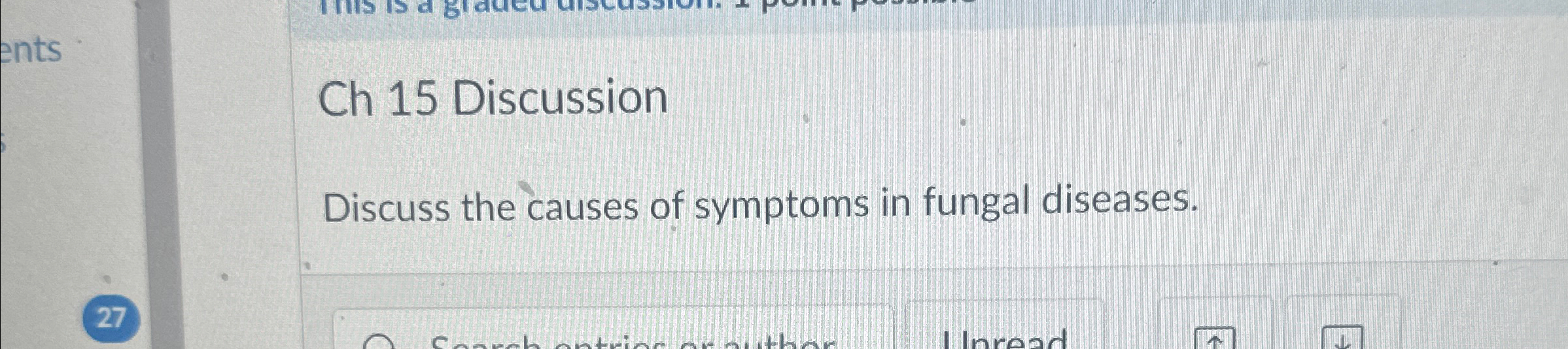 Solved Ch 15 ﻿DiscussionDiscuss the causes of symptoms in | Chegg.com