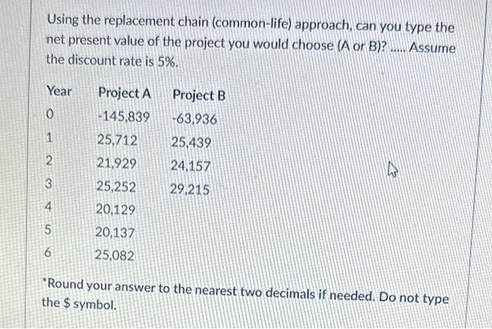 Solved Using the replacement chain (common-life) approach, | Chegg.com