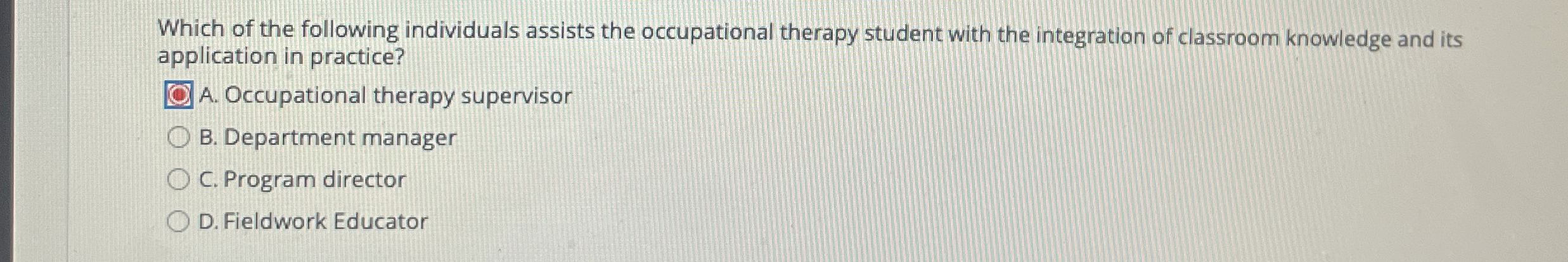 Solved Which of the following individuals assists the | Chegg.com