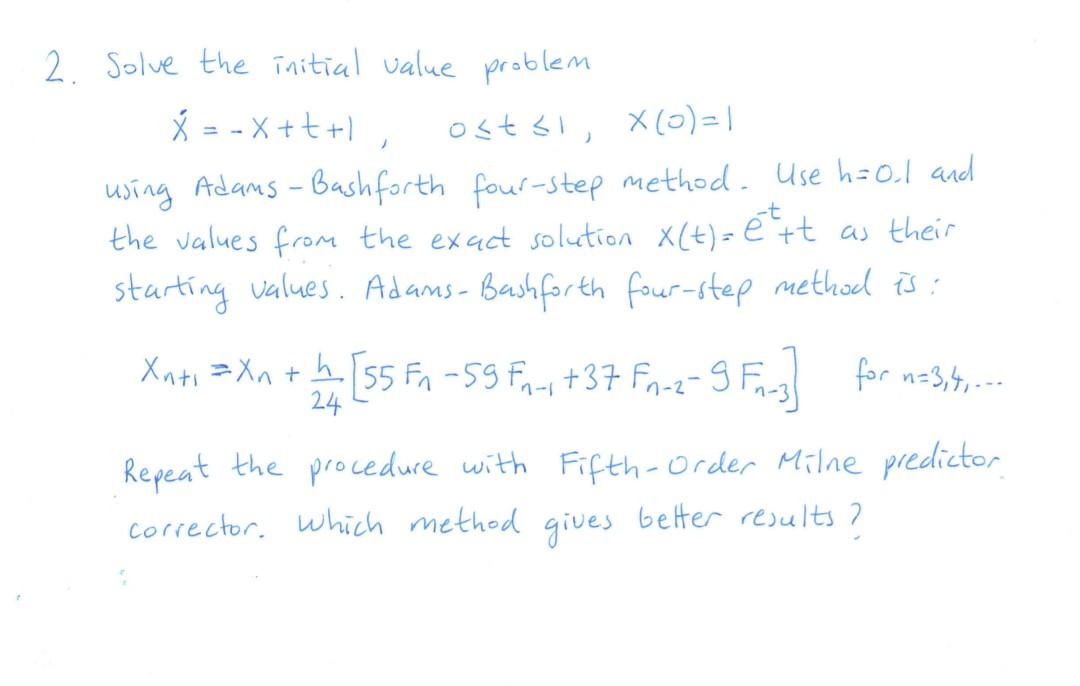 2. Solve the initial value problen | Chegg.com