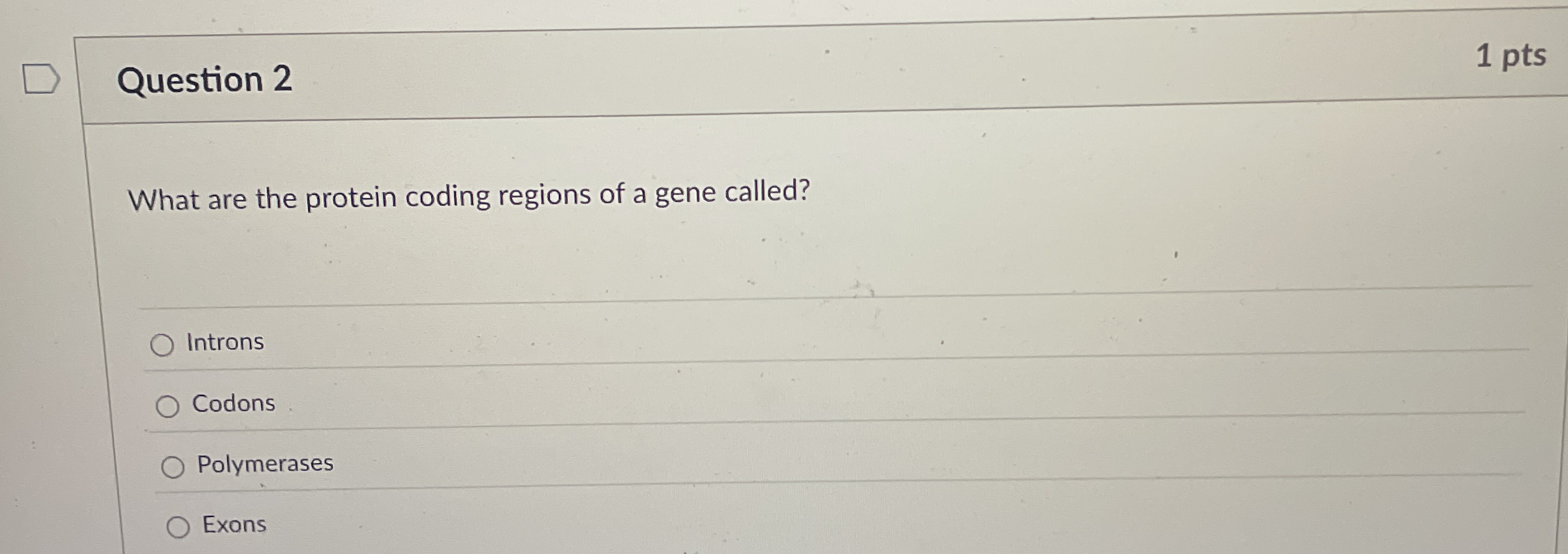 Solved Question 2What are the protein coding regions of a | Chegg.com