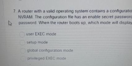 Solved A router with a valid operating system contains a | Chegg.com