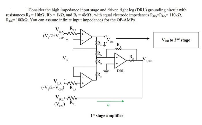 Solved Consider the high impedance input stage and driven | Chegg.com