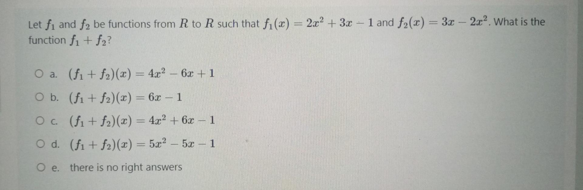 Solved Let fi and f2 be functions from R to R such that | Chegg.com