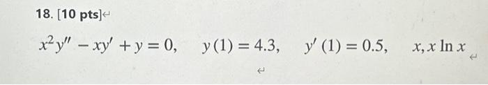 Solved 18. [10 pts]