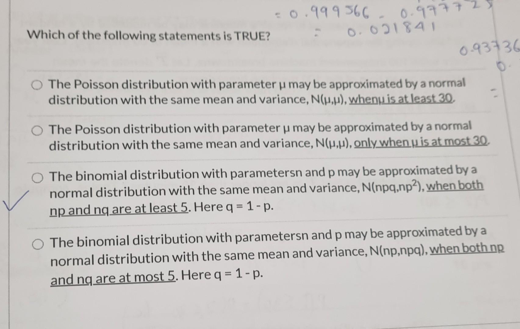 Solved The Poisson distribution with parameter μ may be | Chegg.com
