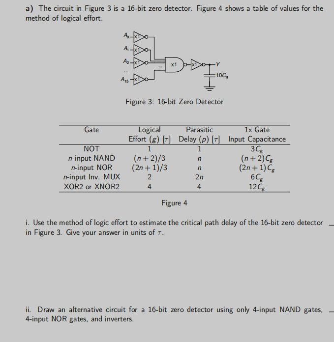 a) The circuit in Figure 3 is a 16-bit zero detector. | Chegg.com