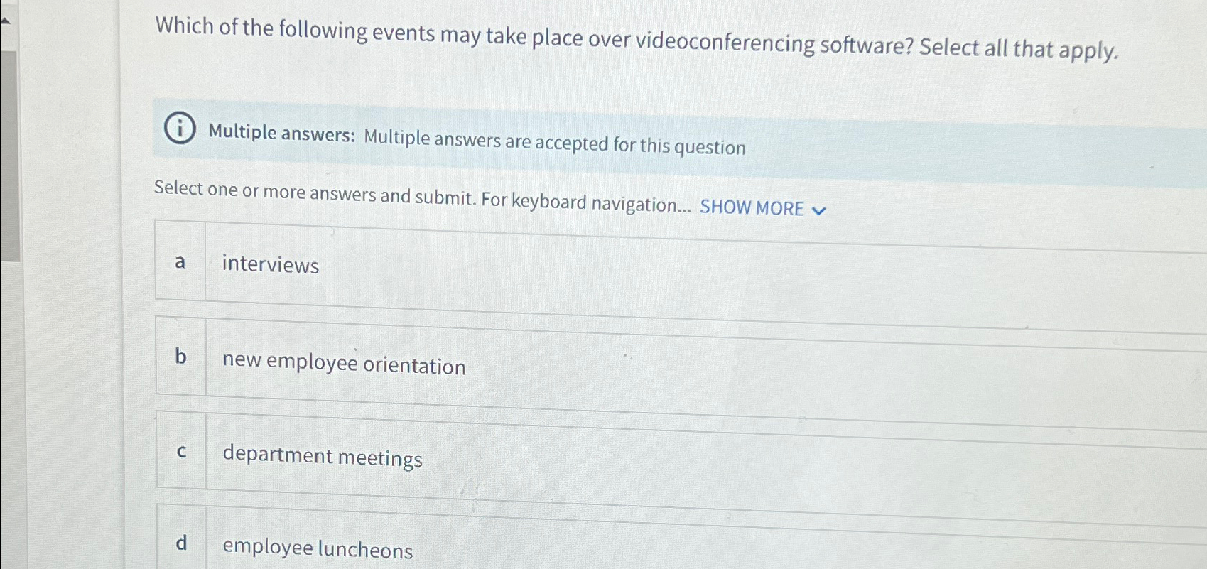 Solved Which of the following events may take place over | Chegg.com