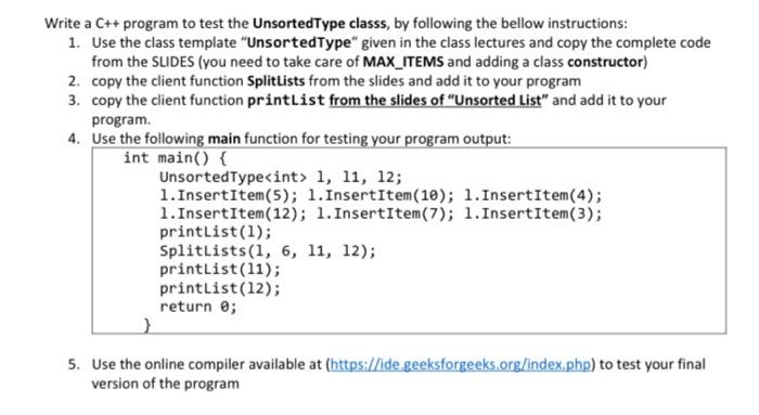 Solved from the SLIDES (you need to take care of MAX_ITEMS | Chegg.com