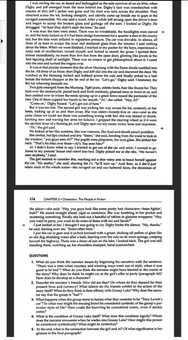 1. In the short story, Greasy Lake by T.C. Boyle, we | Chegg.com