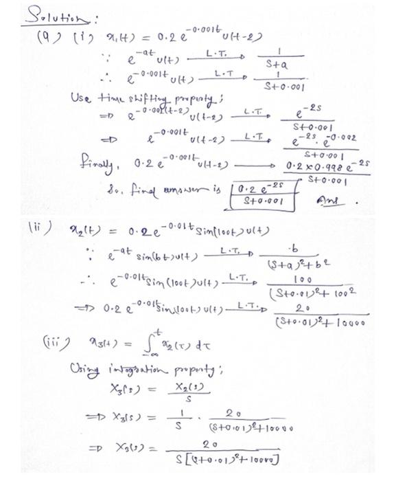 Solved 1 of 2 Questions - Laplace Transforms You have access | Chegg.com