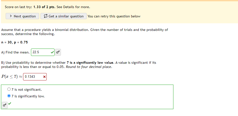 Solved Assume that a procedure yields a binomial | Chegg.com
