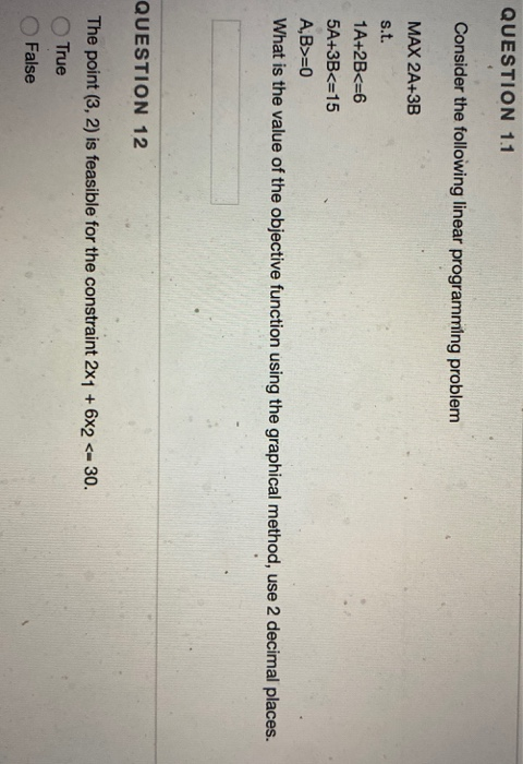 Solved Consider the following linear programming problem MAX | Chegg.com